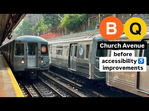 (B) (Q) trains @ Church Avenue | BMT Brighton Line - YouTube