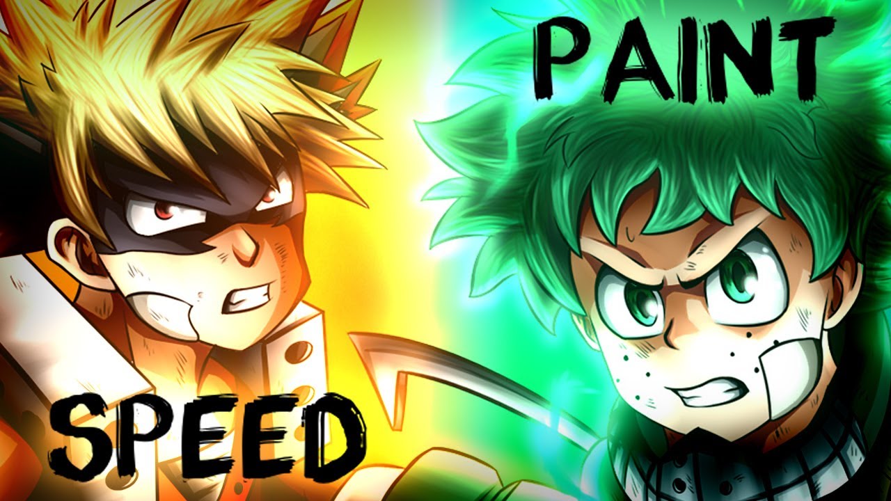 MHA Heroes Rising - Deku and Bakugo | Speed Paint - YouTube