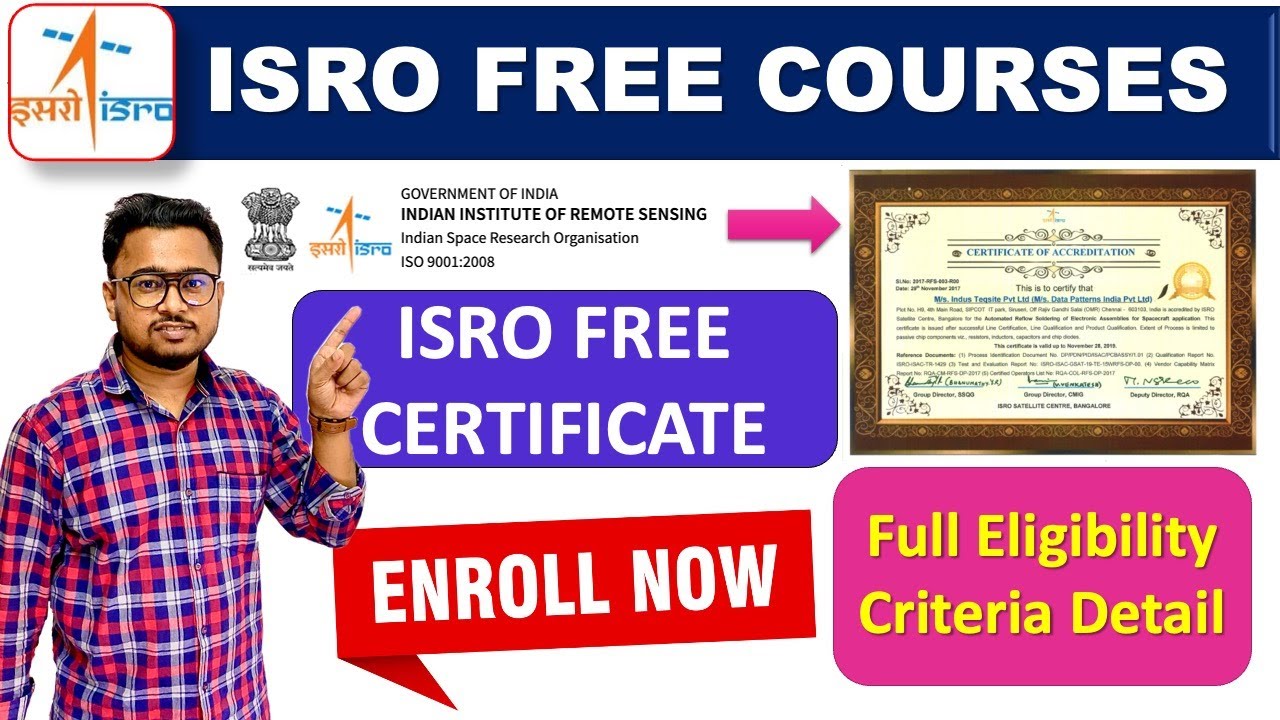 ISRO Free Courses With Free Certificate || ISRO New FREE Course Enroll ...