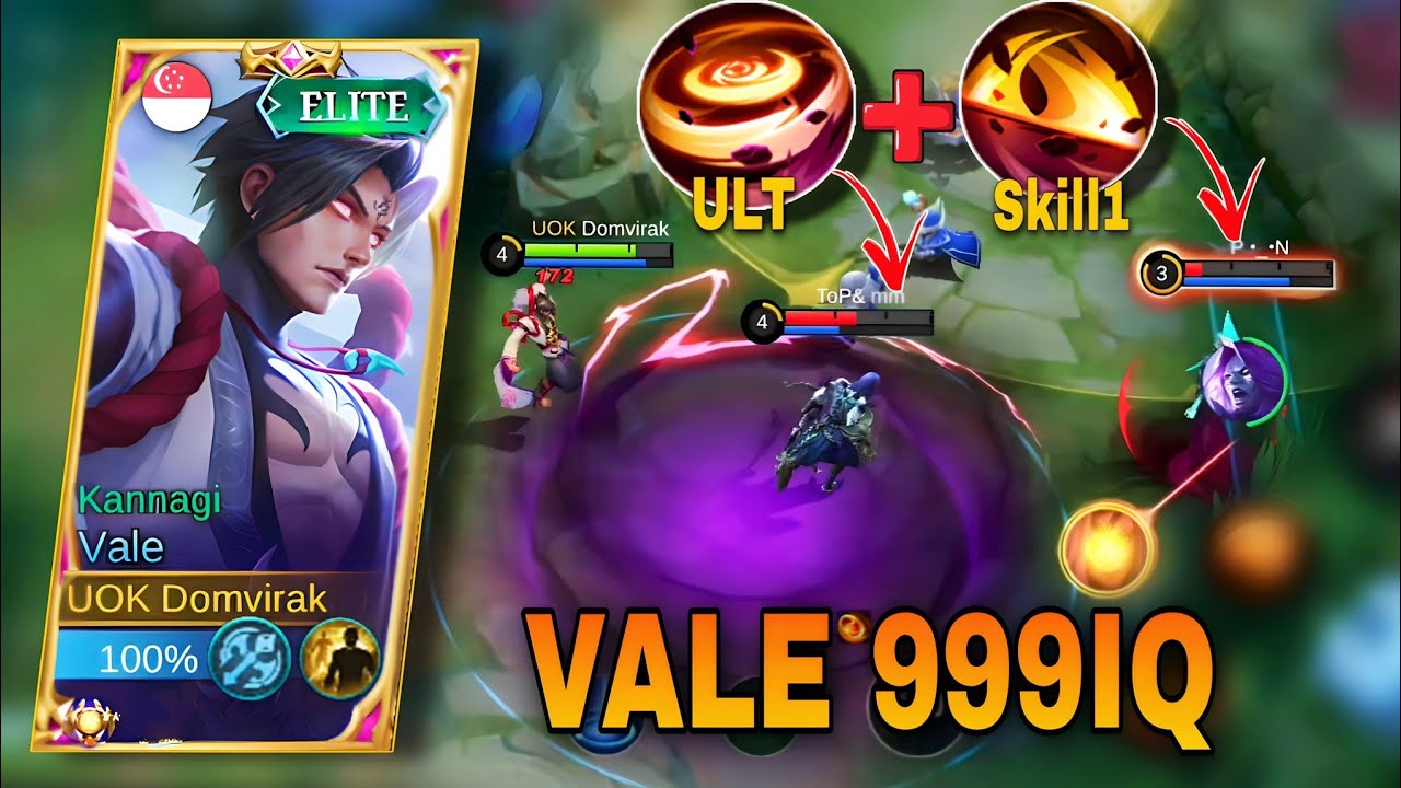VALE 999IQ BEST COMBO🔥VALE TOP GLOBAL BEST BUILD 2023💥||MLBB - YouTube