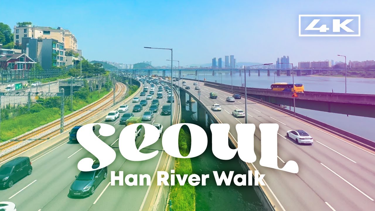 🇰🇷 SEOUL River bridge Walk 4K | Han river, Gangnam (iPhone 14 pro ...