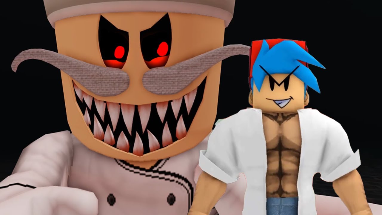 Escape Papa Pizza's Pizzeria! (SCARY OBBY) FNF BOYFRIEND GROWN UP ...