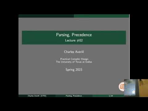 PCD Lecture 02 - Parsing, Precedence - YouTube