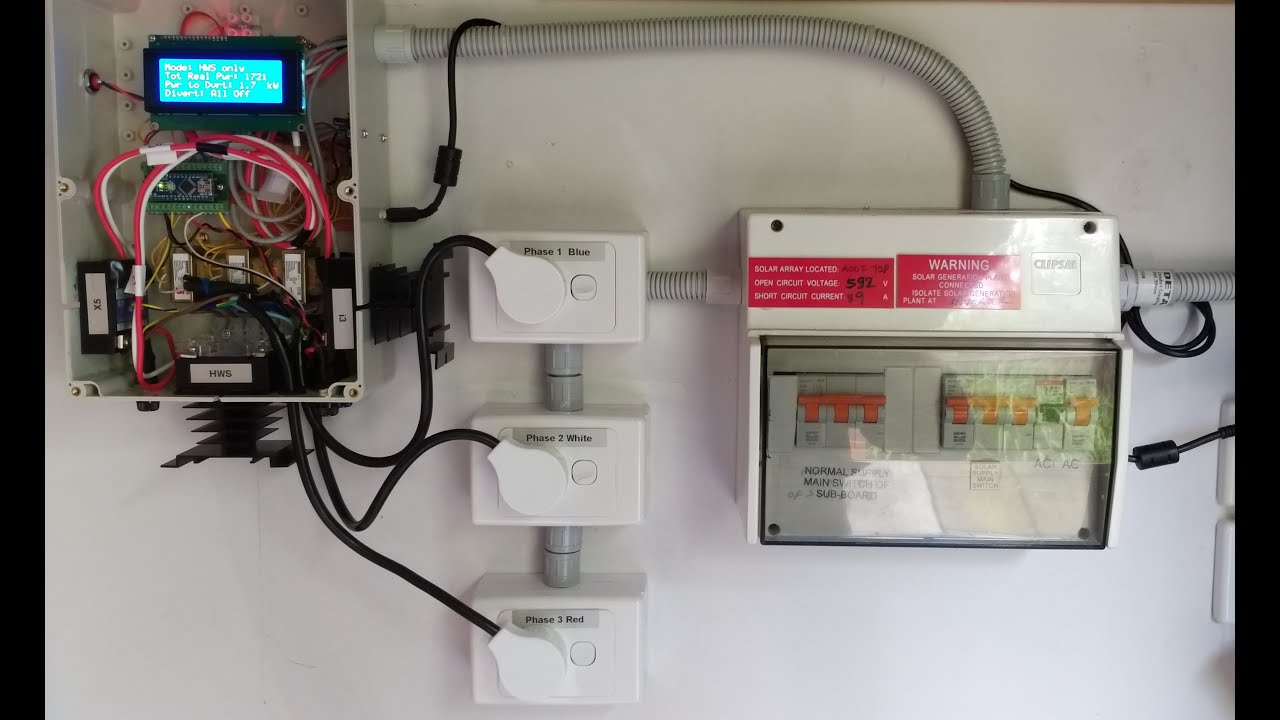 DIY Solar Energy Diverter Part II using PWM for Hot Water - YouTube