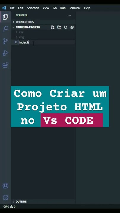 Como Criar um Projeto HTML no VS CODE - YouTube