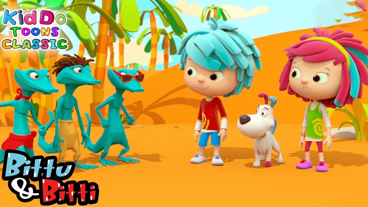 छिपकली बनी बन्दर | Bittu And Bitty 63 | Funny Comedy Cartoon Story ...