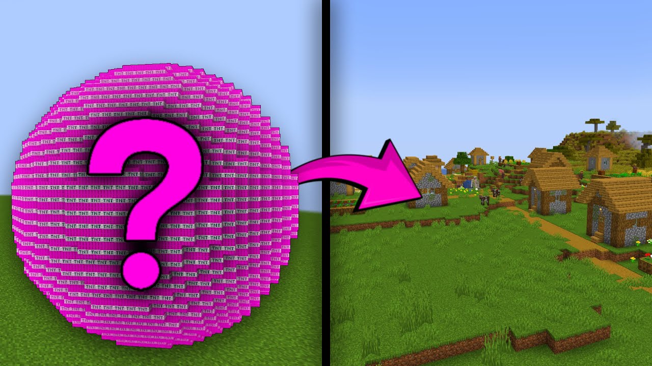 🔴Minecraft - Pink TNT Village (Day 4) - YouTube