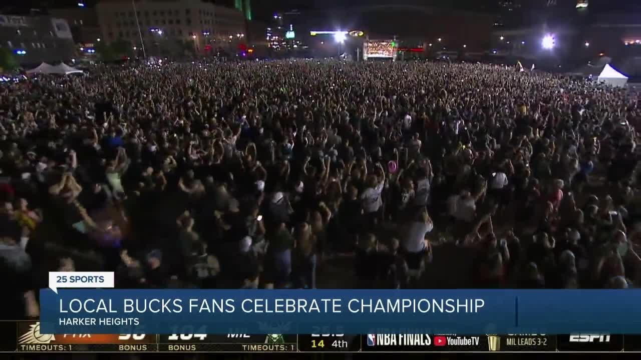 Local Bucks fans celebrate championship - YouTube
