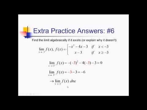 Algebraic Limits - Piecewise Functions: Problem Set #5 - YouTube