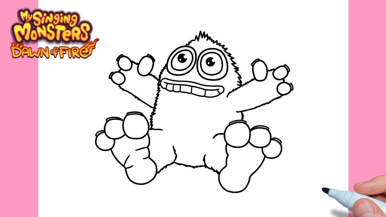 How to draw Mammott from My Singing Monsters: Dawn of Fire - YouTube