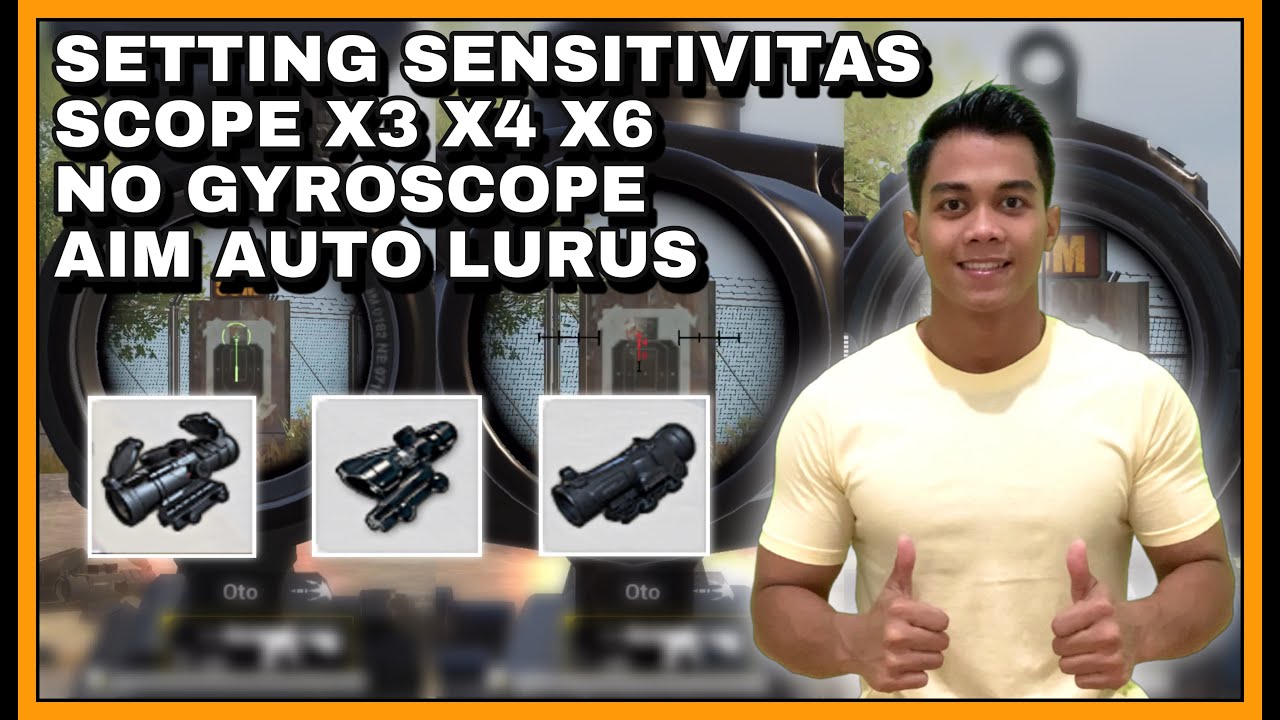 CARA SETTING SENSITIVITAS SCOPE X3 X4 X6 NO GYROSCOPE PUBG MOBILE - YouTube