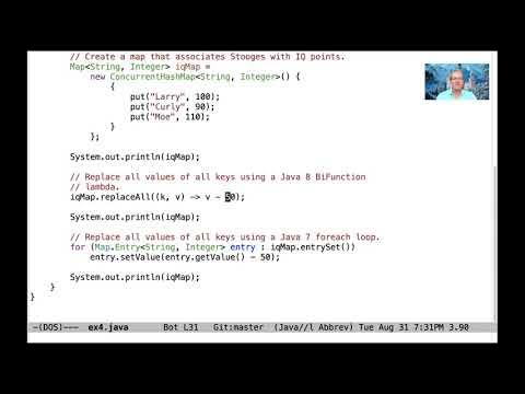 Comparing a Modern Java replaceAll() method with a Java 7 For-each Loop - YouTube