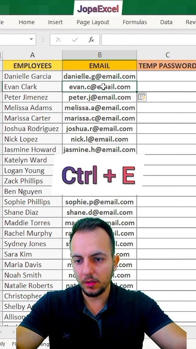 How to create Hundreds of Email Names in Seconds | Flash Fill and AutoFill in Excel - YouTube