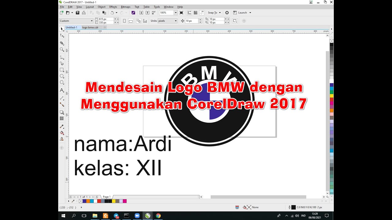 Desain Logo BMW dengan Menggunakan CorelDraw 2017 - YouTube