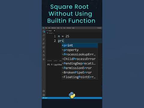 How to Find Square Root of a Number in Python without anu Function ? #shorts #pythonprogramming ...