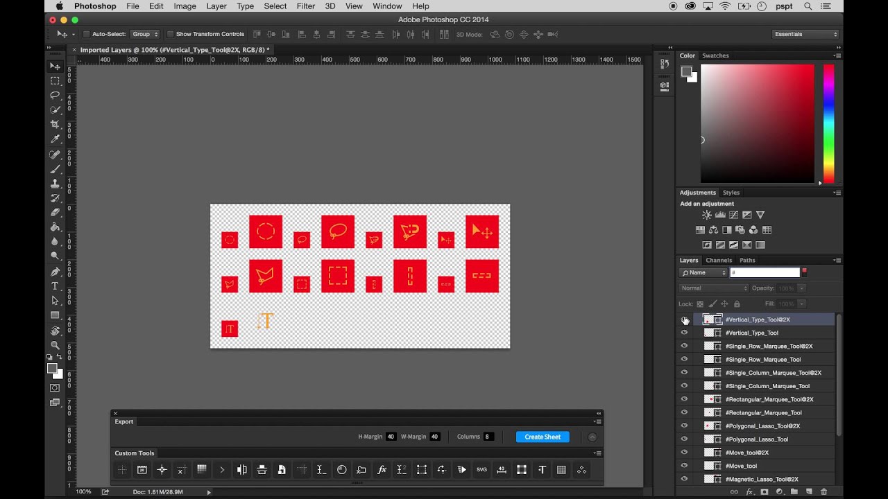 Photoshop Export Panel - Create Sheet - YouTube