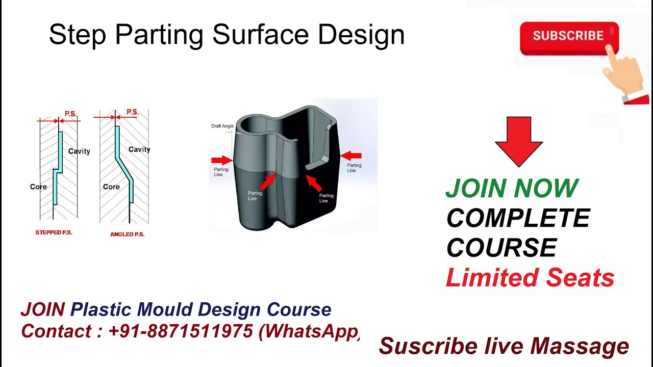 Step Parting Surface Design in Mold/Hindi - YouTube