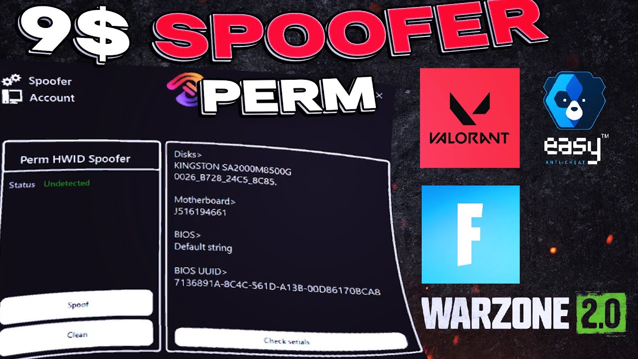 How to Get Unbanned in Fortnite / Valorant / R6 [ Cheapest Perm Spoofer ...
