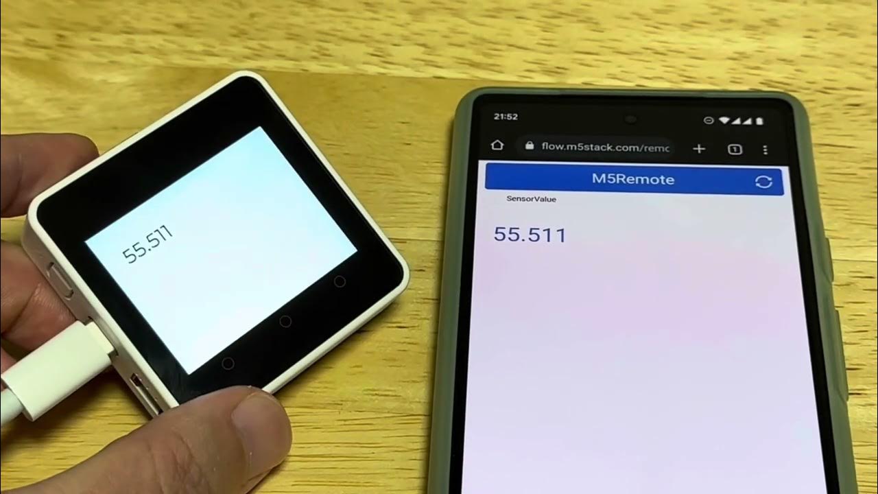 #UIFlow の「リモコン＋」を使った #M5Stack Core2 からスマホへのデータのやりとり（シンプルな構成で試す） - YouTube