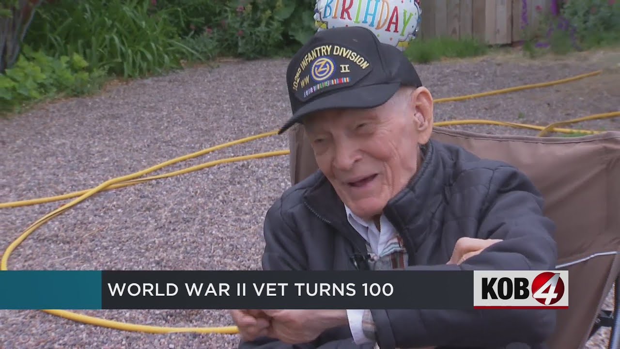 WWII veteran celebrates 100th birthday, shares stories - YouTube