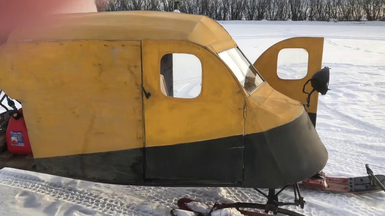 Homemade snow plane first look - YouTube