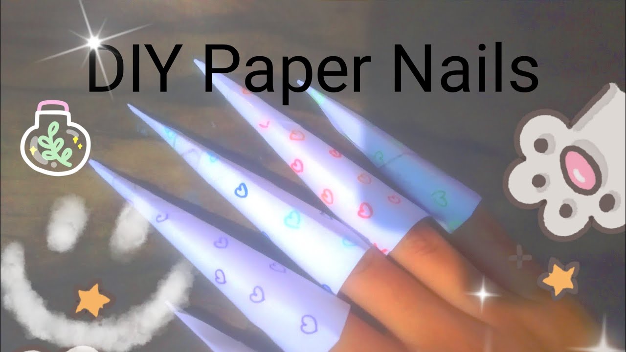 DIY Paper Nails|| @CrystalArts95 - YouTube
