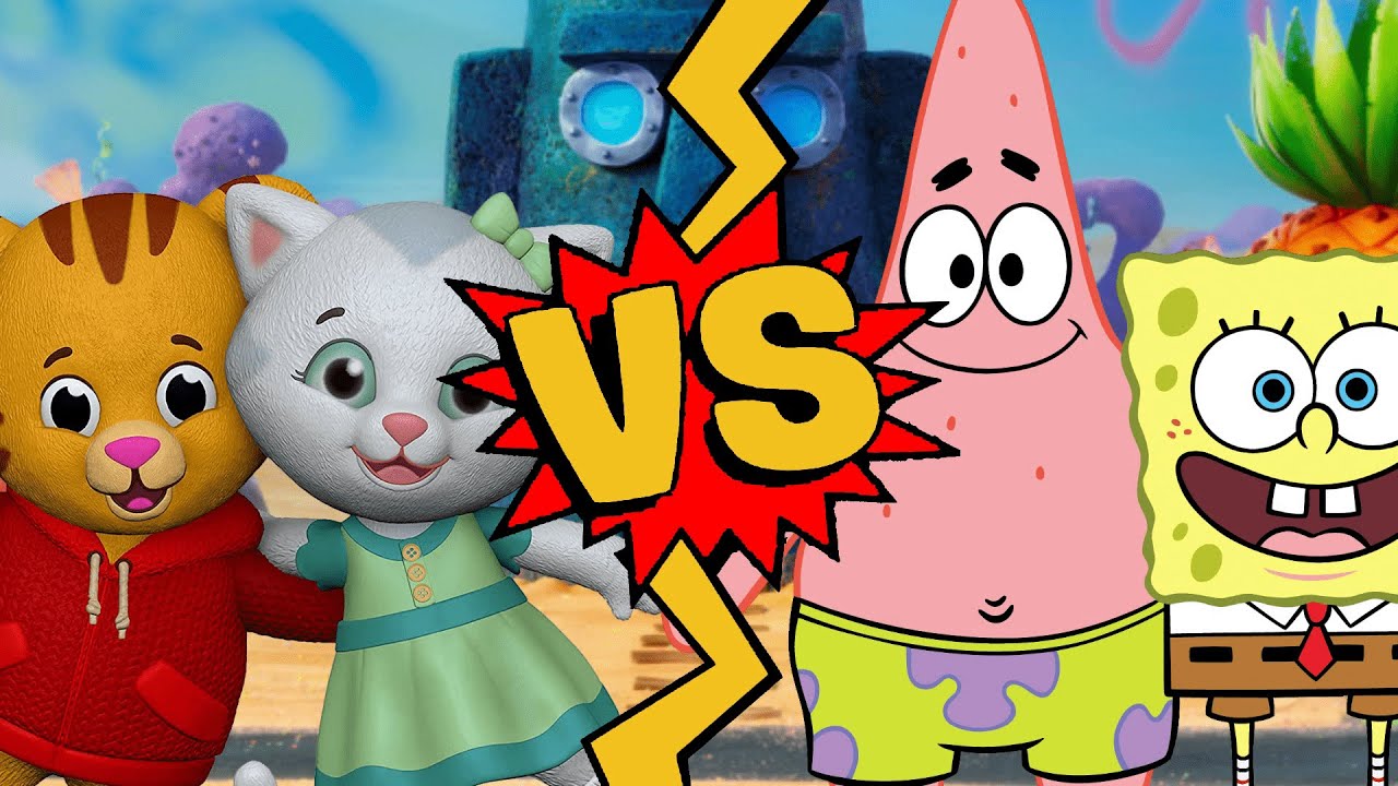 M.U.G.E.N. Battles | Daniel Tiger/Katerina Kittycat vs SpongeBob ...