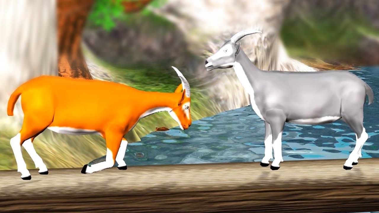 Two Goats and A bridge English stories | Moral stories in English ...