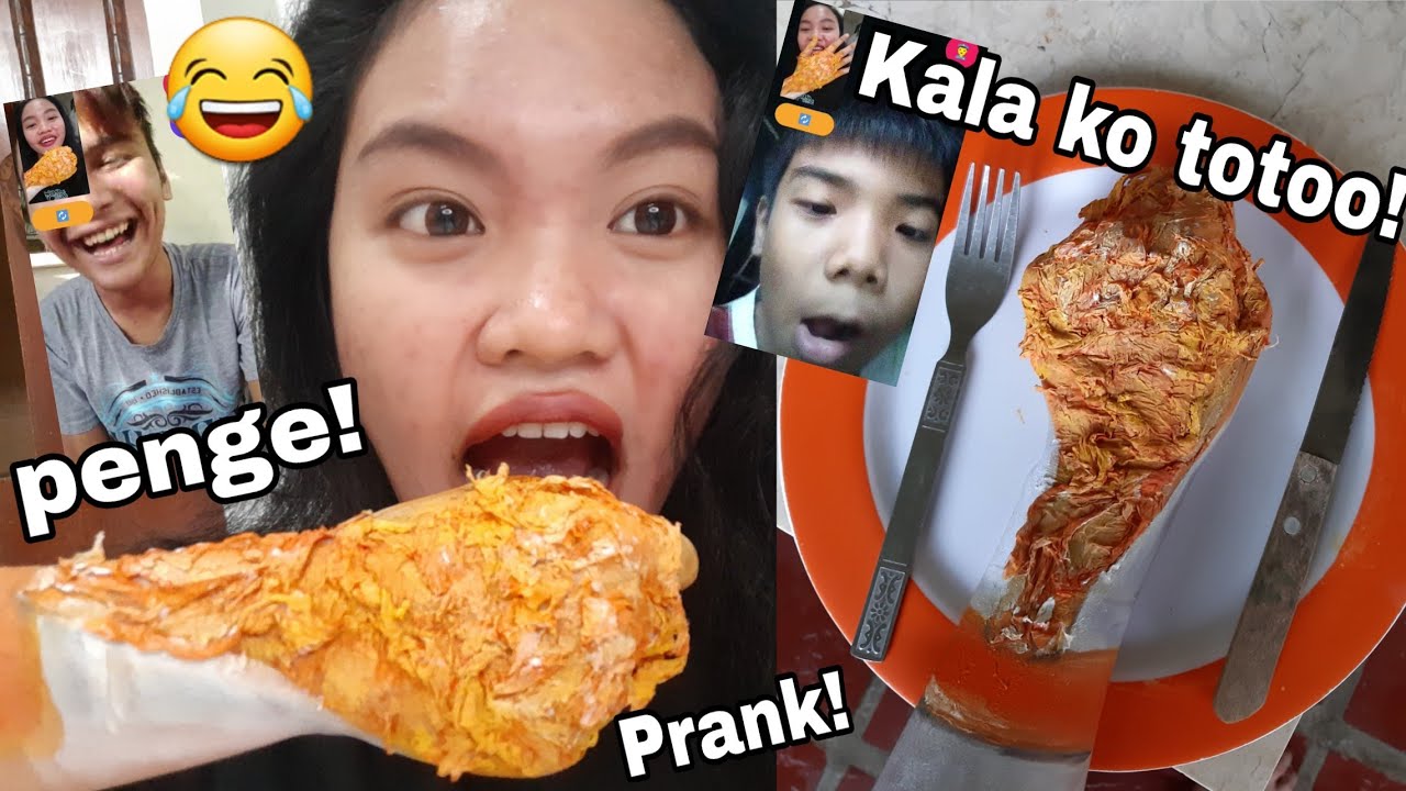 Fried Chicken Prank on Monkey app(makeupillusion) KALA NILA TOTOO! | Nagutom sila! - YouTube