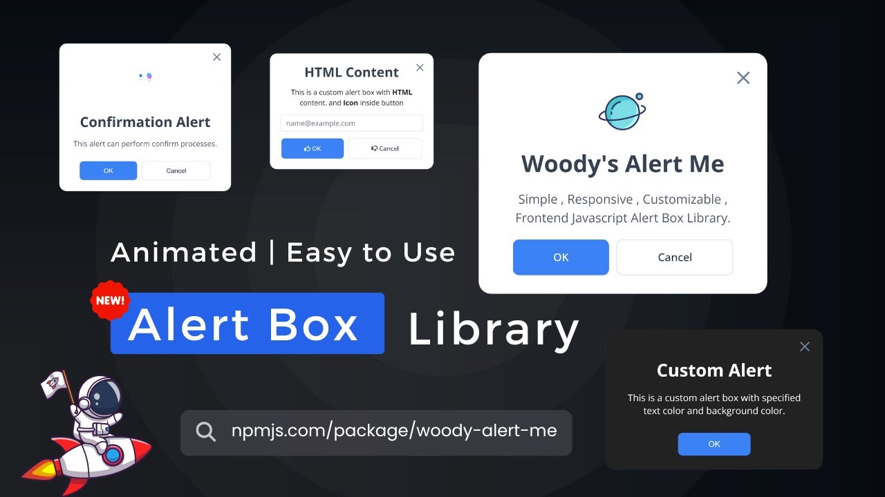 Alert Me , animated , easy to use Alert Box Library - YouTube
