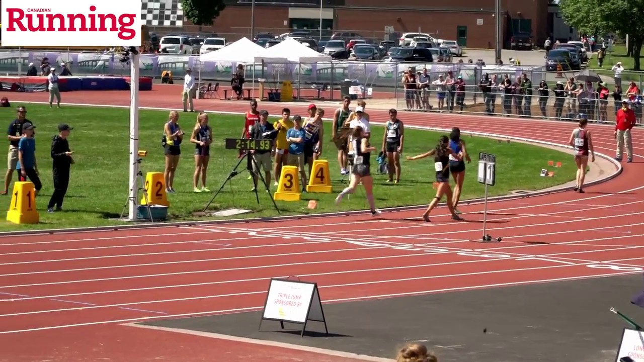 FULL: 2017 OFSAA Track junior girls 800m final - YouTube