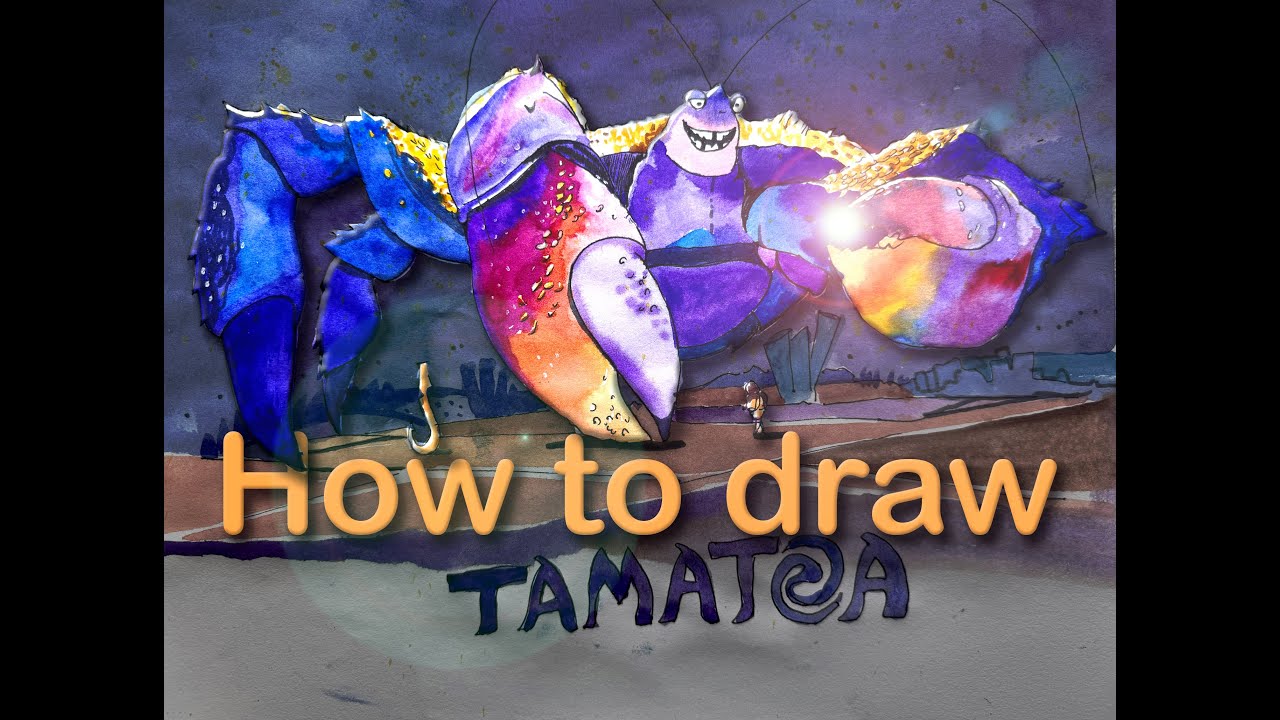 How to draw Tamatoa II The Giant crab from Moana II I'm so shiny! - YouTube