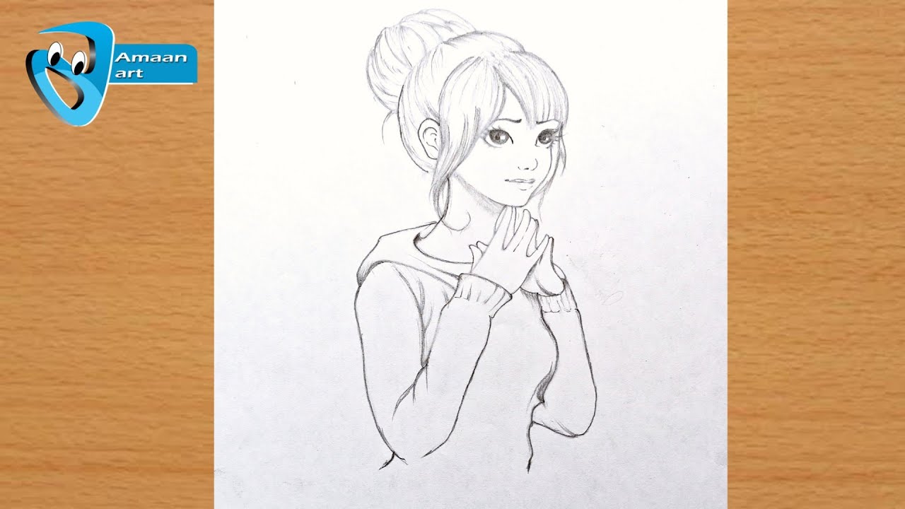 How to draw a girl | Drawing Tutorial | pencil sketch drawing | Step by ...