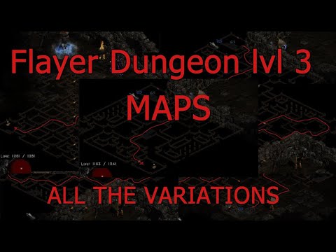 Diablo 2 - Flayer Dungeon lvl 3 maps - all variations - YouTube
