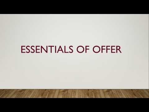 Essentials of Valid Offer - YouTube