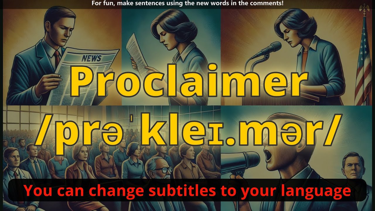 Proclaimer meaning with 5 examples - YouTube