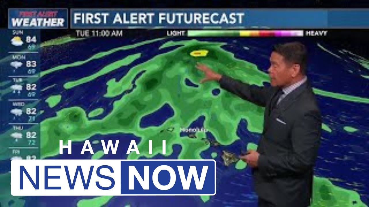Wet kona weather possible in the coming week - YouTube