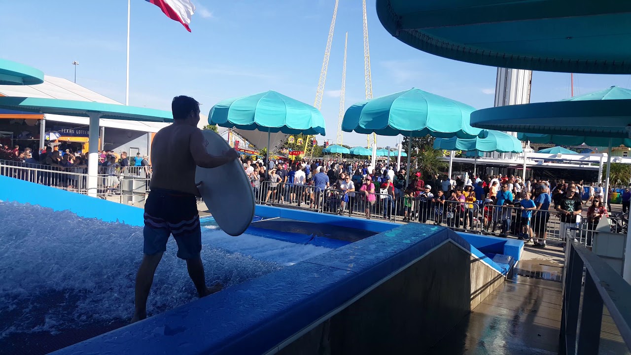 Surf Machine!! At the State Fair of Texas Dallas FlowRider Shows - YouTube