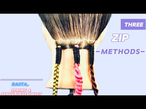 Ghana Zip Braid Tutorial - YouTube