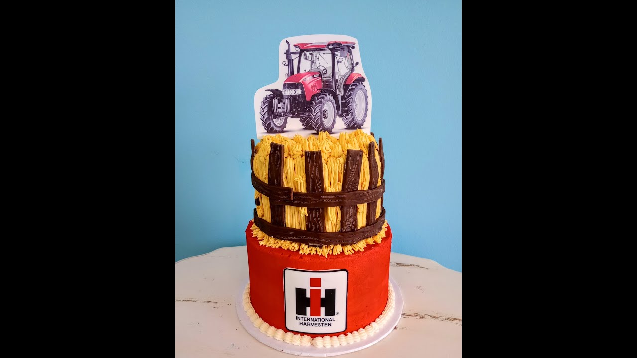 Cake Decorating -Farm Haybale Themed Buttercream Cake - Decorate With ...