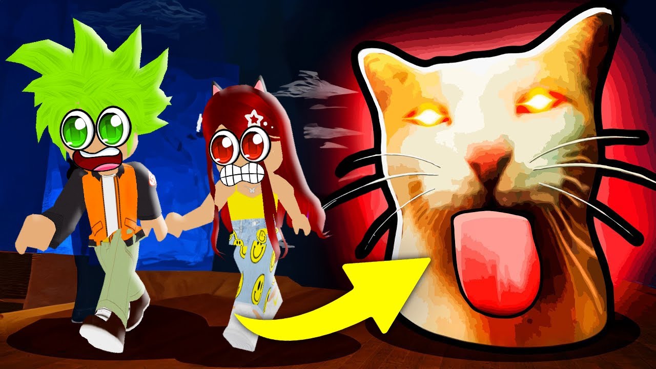 GONI NAS STRASZNY KOT🐱 | Roblox ESCAPE BLEH CAT - YouTube