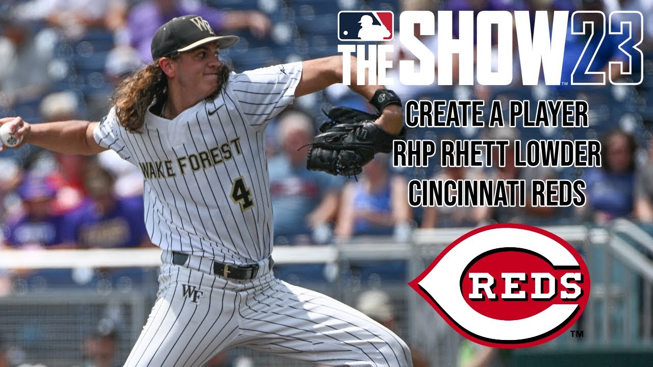 MLB The Show 23 - Creating Rhett Lowder, RHP, Cincinnati Reds - YouTube