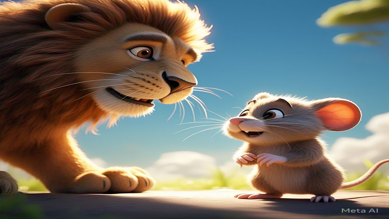 Der Löwe Und Die Maus fabel 🦁 | Märchen für Kinder | Gute Nacht ...