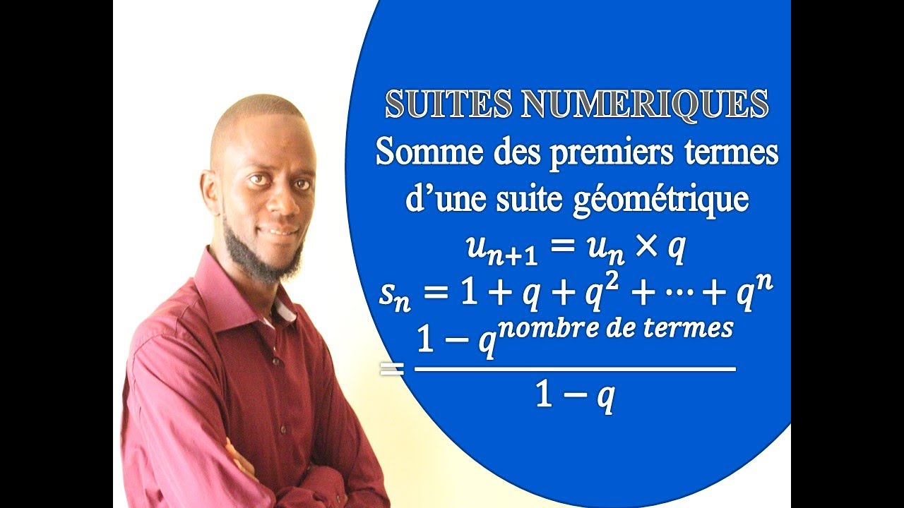 12. SOMME DES PREMIERS TERMES D'UNE SUITE GEOMETRIQUE - YouTube