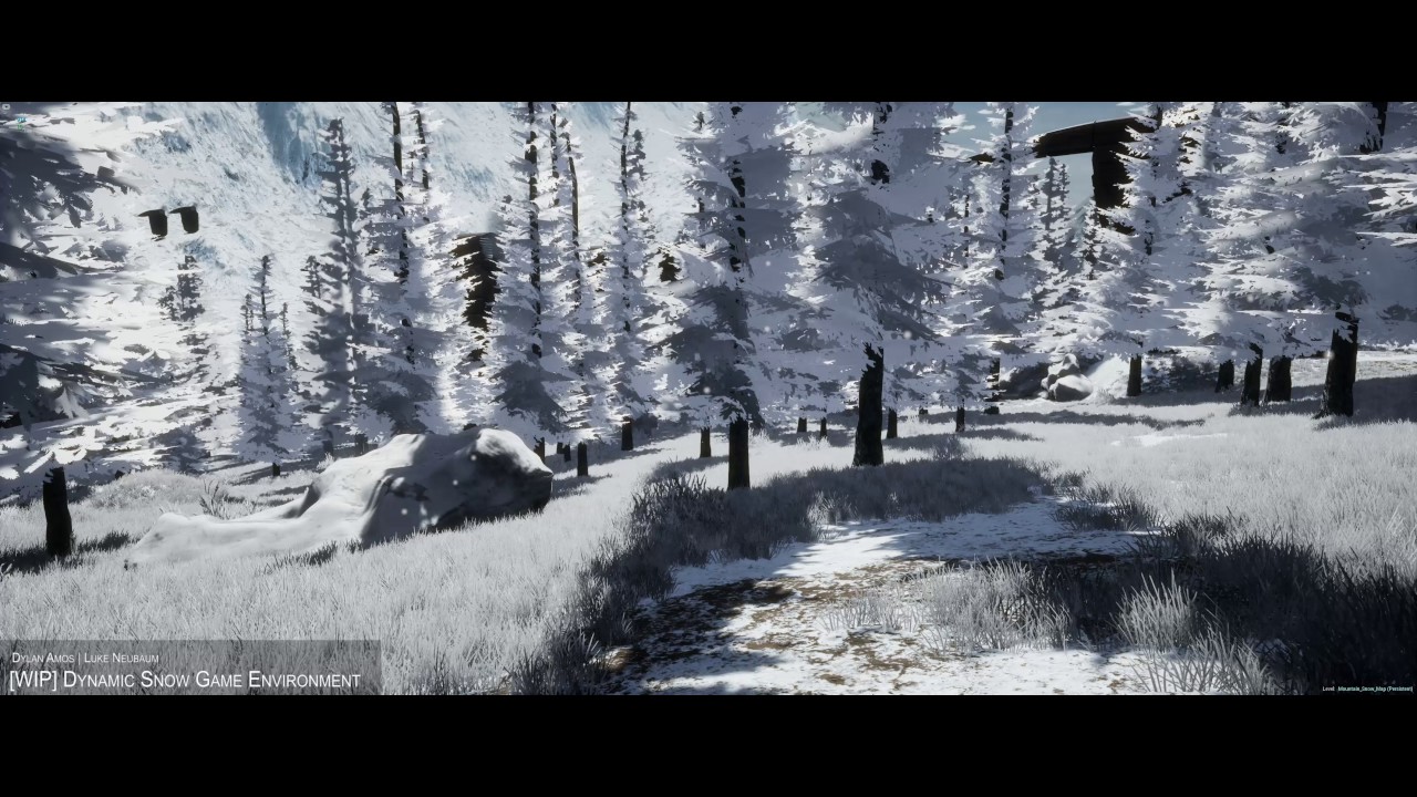 [WIP] Dynamic Snow Game Environment - YouTube