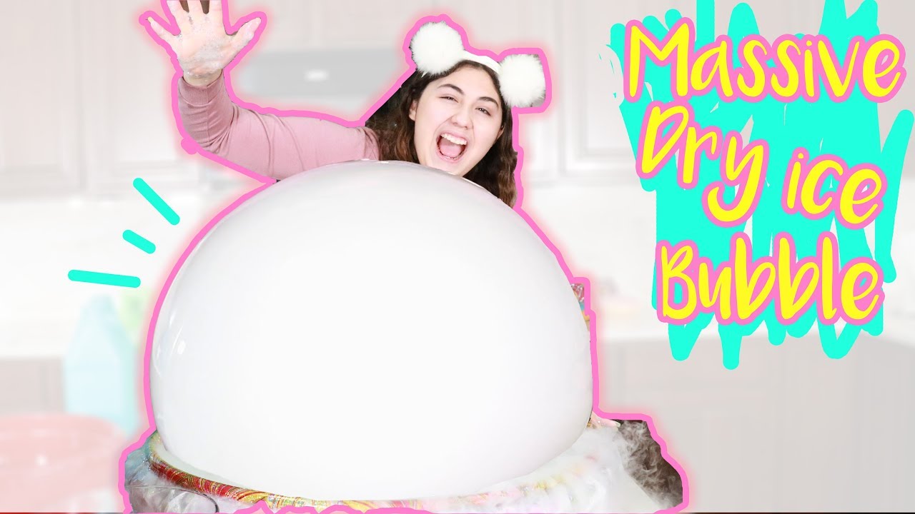 MASSIVE DRY ICE BUBBLE! How to make a giant dry ice bubble - YouTube