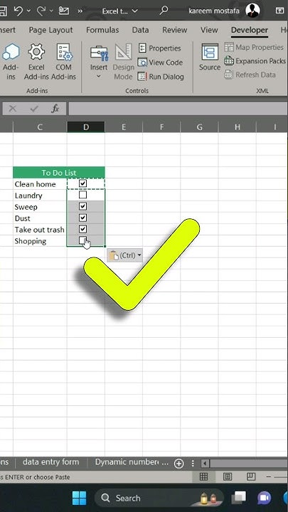 How to Add Checkboxes in Excel #shorts - YouTube