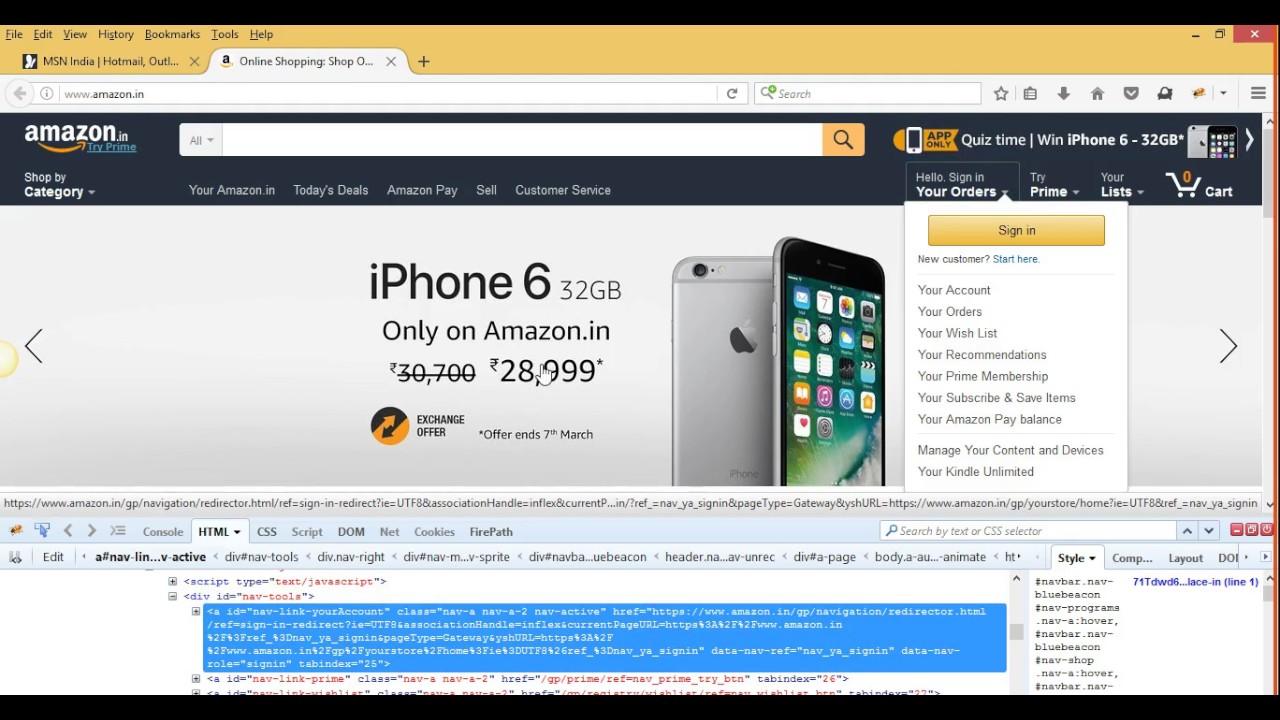 Mouse Cursor Hovering In Selenium Webdriver On Amazon Youtube 6272