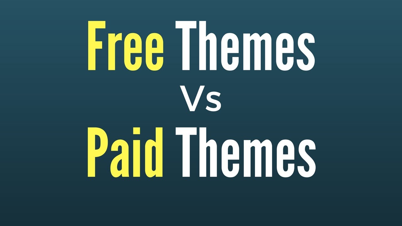 Free Themes vs Paid Themes for WordPress - YouTube