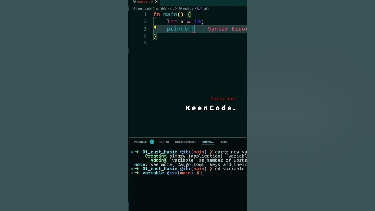Rust Variables #rust #coding #learnrust #programming #education #rustlang #code #rustprogramming ...